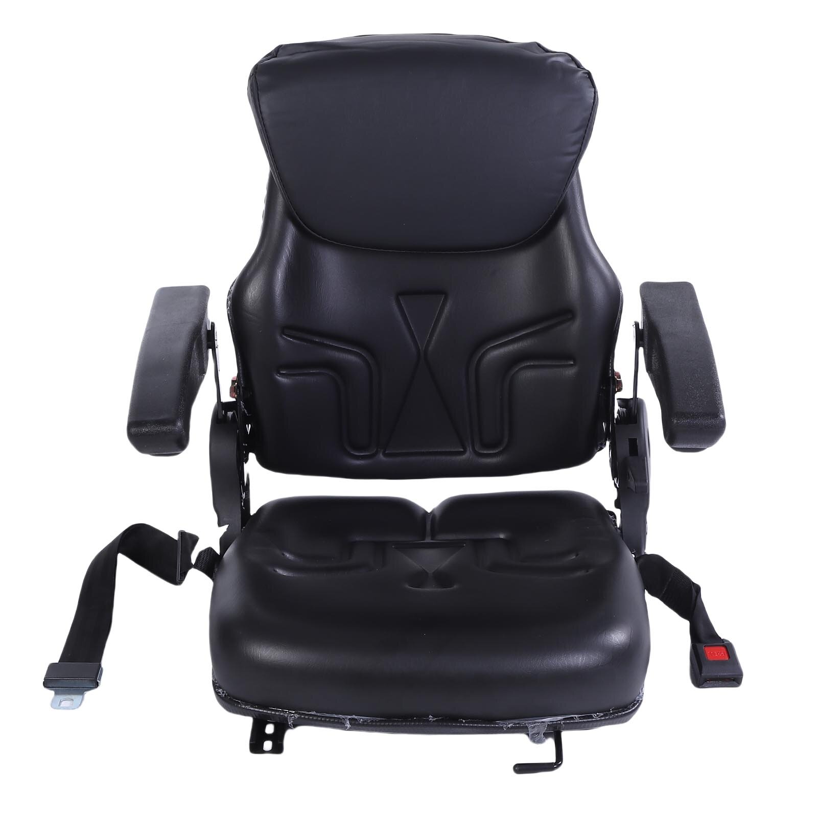 Универсальное сиденье для вилочного погрузчика с регулируемой спинкой, подлокотниками, подголовником и ремнем безопасности. Сиденье для трактора, самосвала, косилки, мини-погрузчика, телескопического погрузчика, экскаватора-погрузчика.