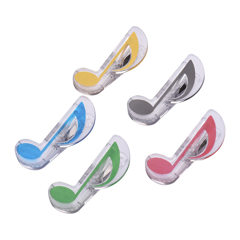 Клеи для нотных листов, музыкальные закладки, клеи в форме восьмой ноты, аксессуары для книг, набор 5 штук, цвета: красный, желтый, синий, черный, зеленый, материал PP, размер клея около 7*2.8*2.5 см, вес клея около 8 г, размер упаковки 10.5*9*2 см, вес