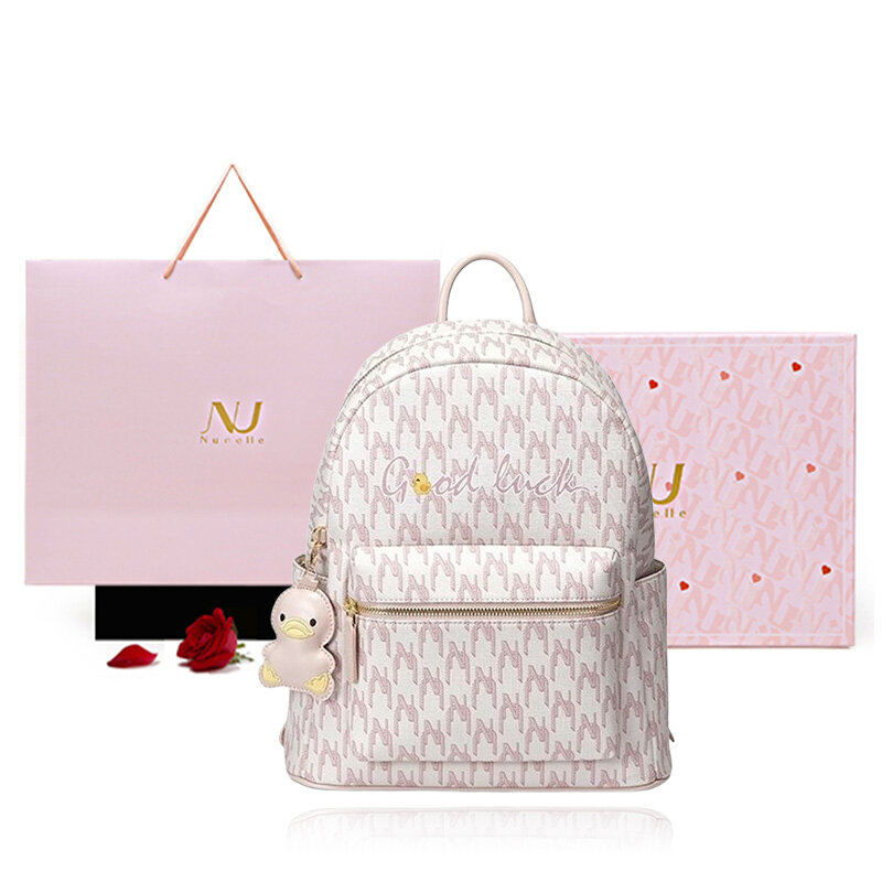 Рюкзак женский NUCELLE PVC многоцветный, peach pink, размер S EU