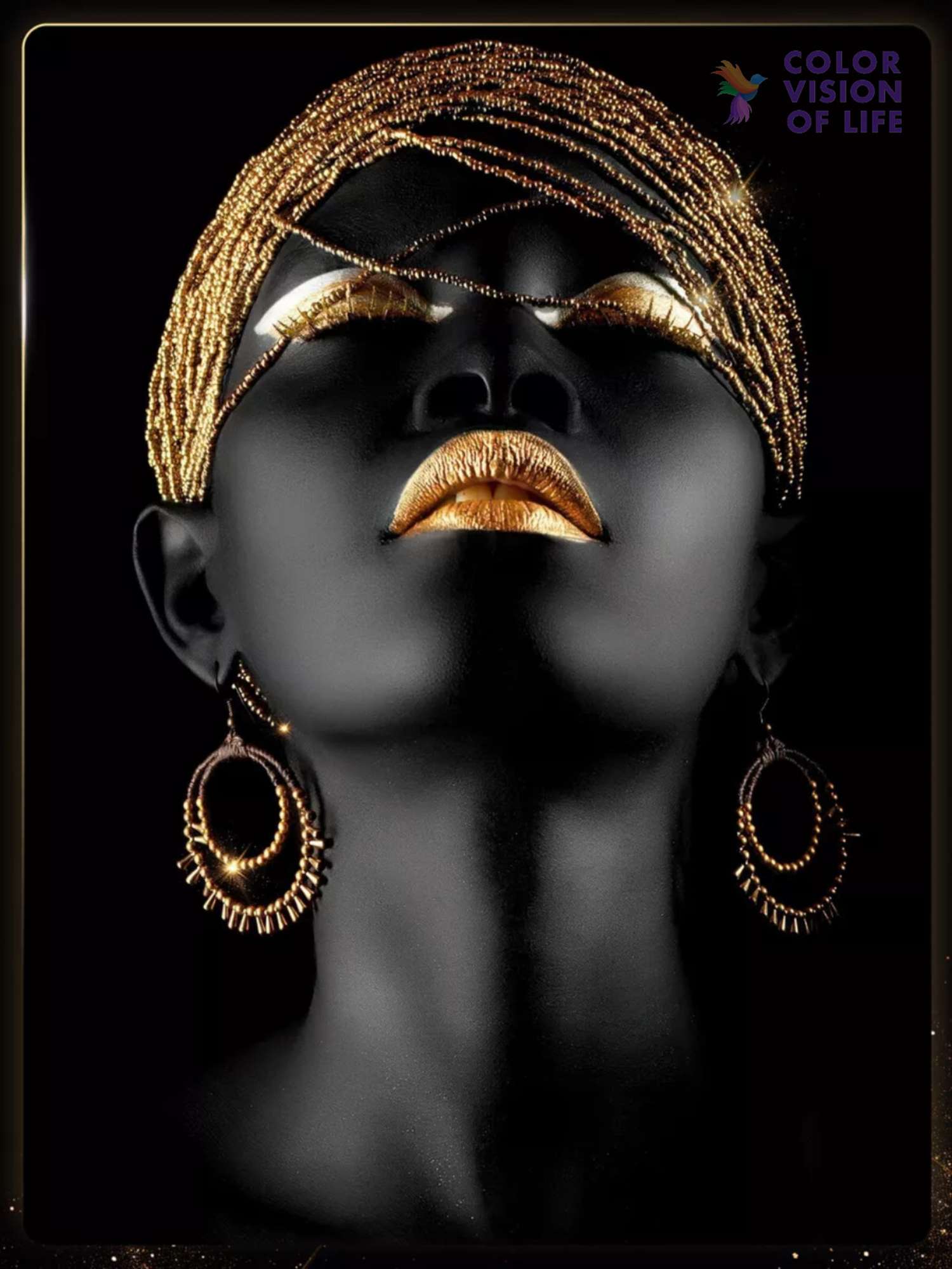 Алмазная мозаика 40x50 "Африканская богиня" — на подрамнике