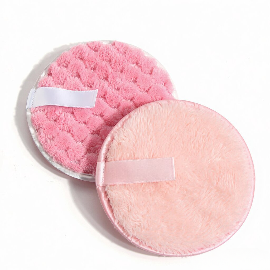 Микрофайберные подушечки для удаления макияжа, многоразовые ватные диски, подушечки для лица всех типов кожи, салфетки для удаления макияжа для очистки лица 2 штуки