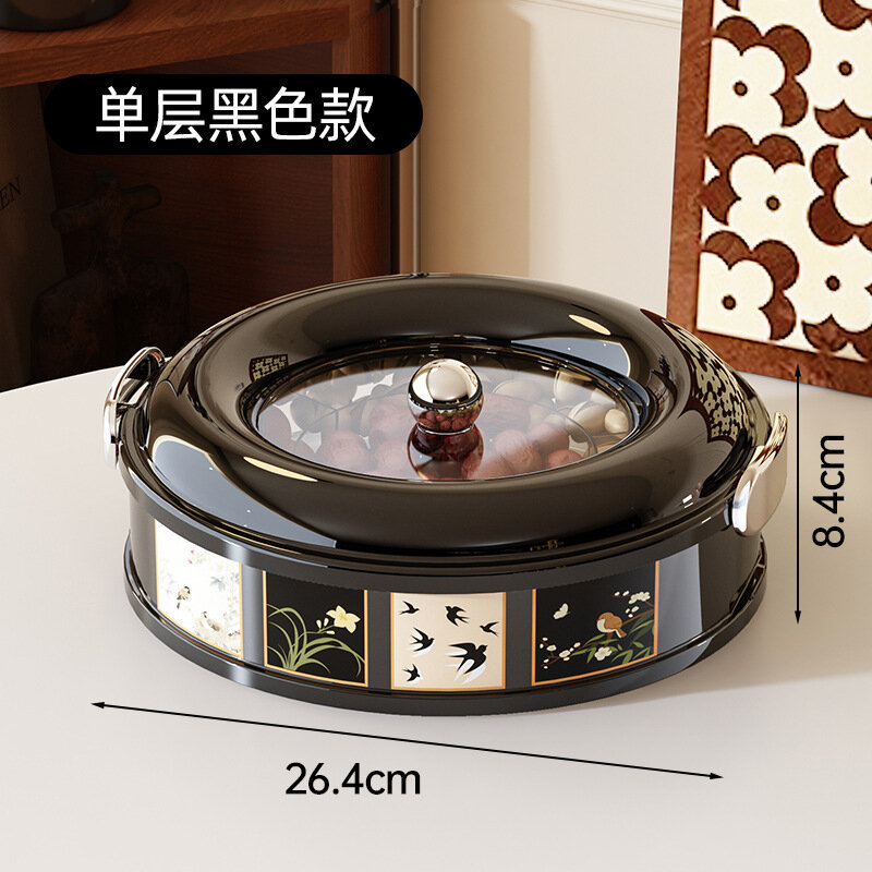 Домашняя разделенная фруктовая тарелка, легкая роскошь, ресторан, гостиная, ретро, высококачественная тарелка для хранения, закуски, сухофрукты, десерты, конфетная тарелка