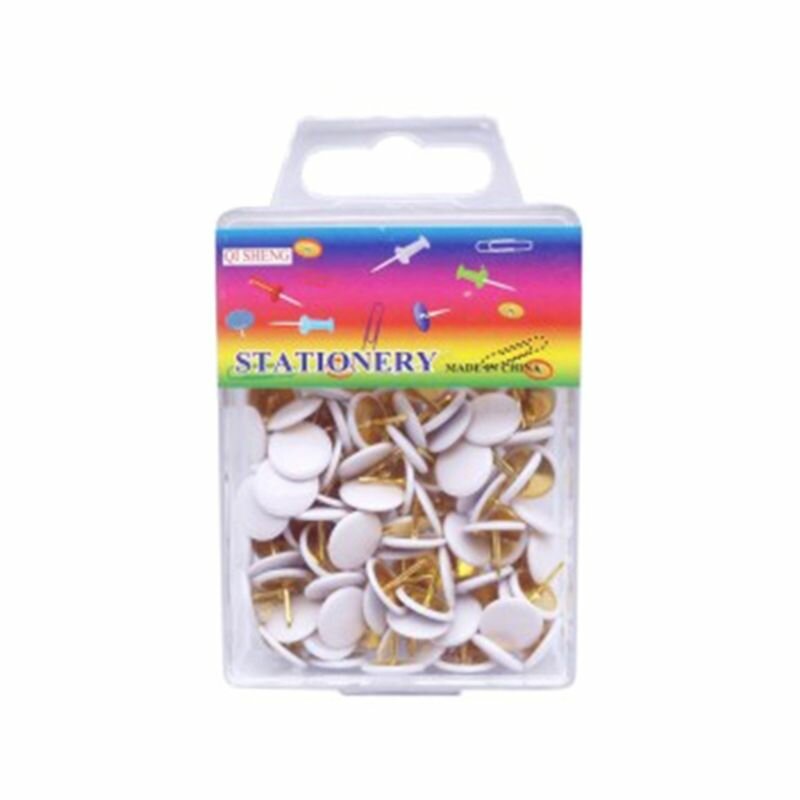 100 штук, многофункциональная цветная кнопка с плоской головкой-белый