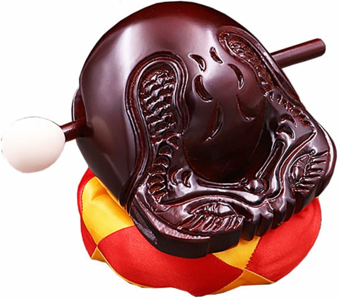 1 набор буддийских ударных инструментов, деревянный блок с молотком для медитационных ритуалов, материал раннего образования, темный цвет дизайна