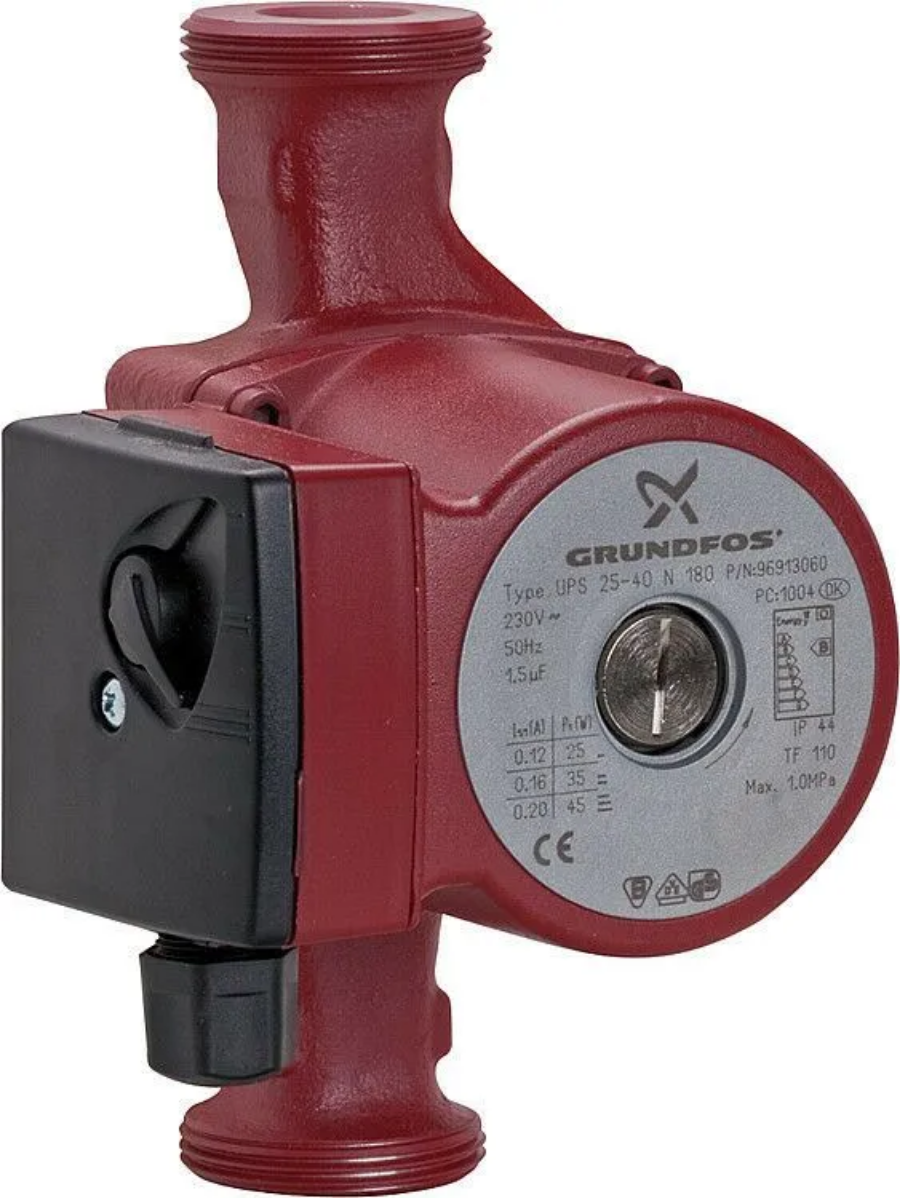 Насос циркуляционный Grundfos UPS 25-40 N (96913060), нержавеющая сталь