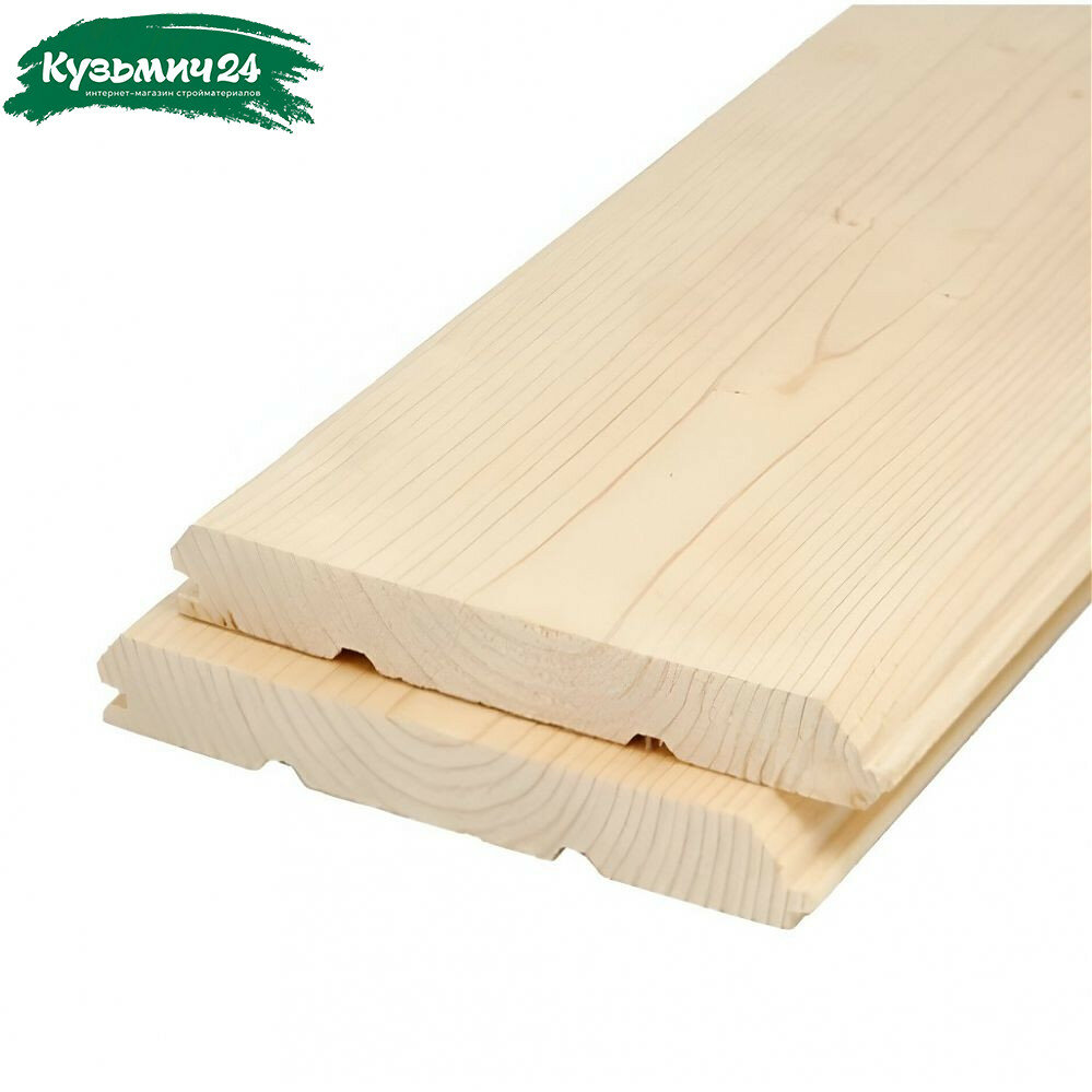 Имитация бруса, сорт АВ, Хвоя, 20х140х3000 мм, в упаковке 4 штуки, 1 уп.