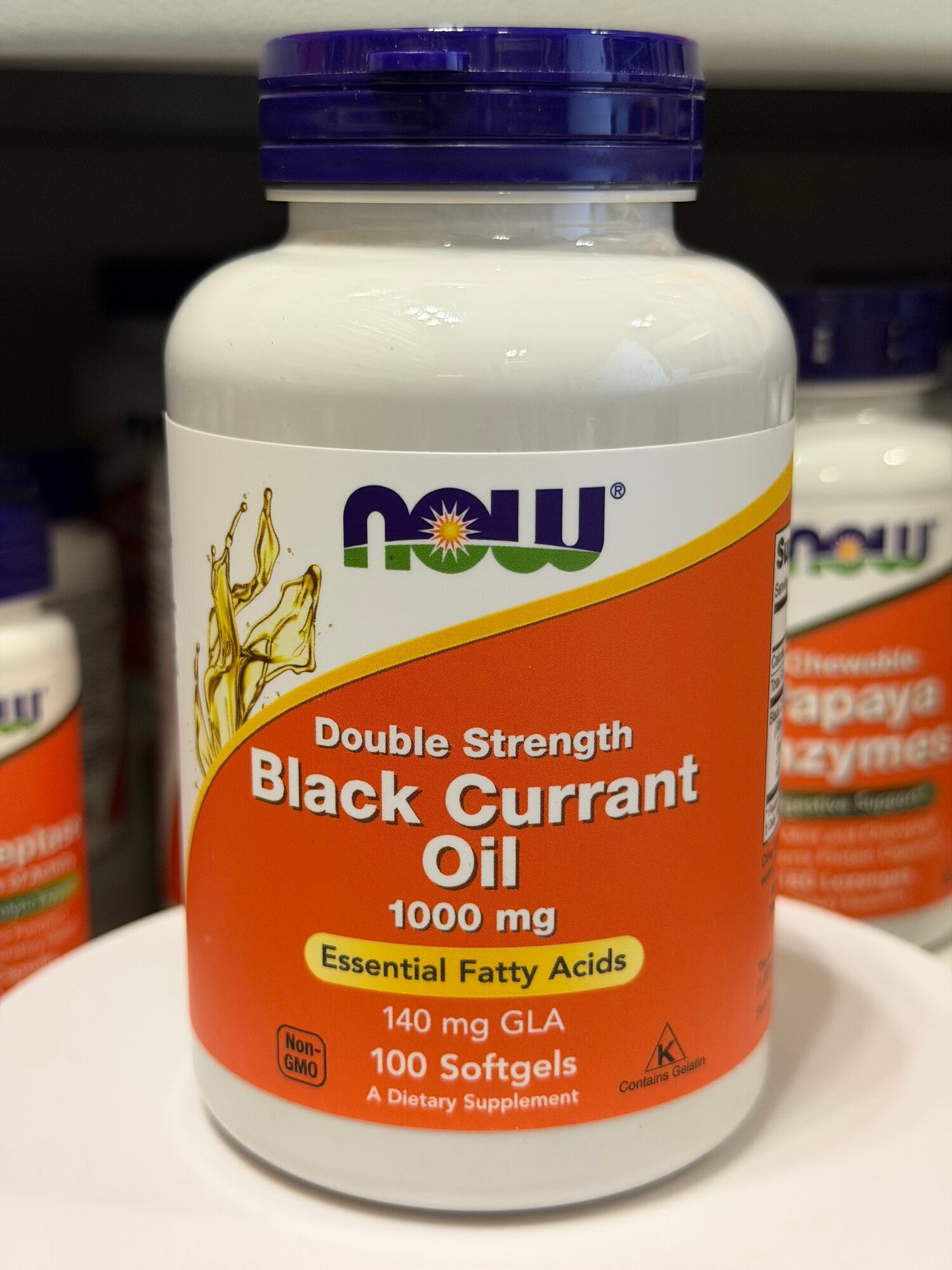 NOW Black Currant Oil 1000 mg масло черной смородины с омега-6 и ГЛК для иммунитета и кожи, 100 гелевых капсул