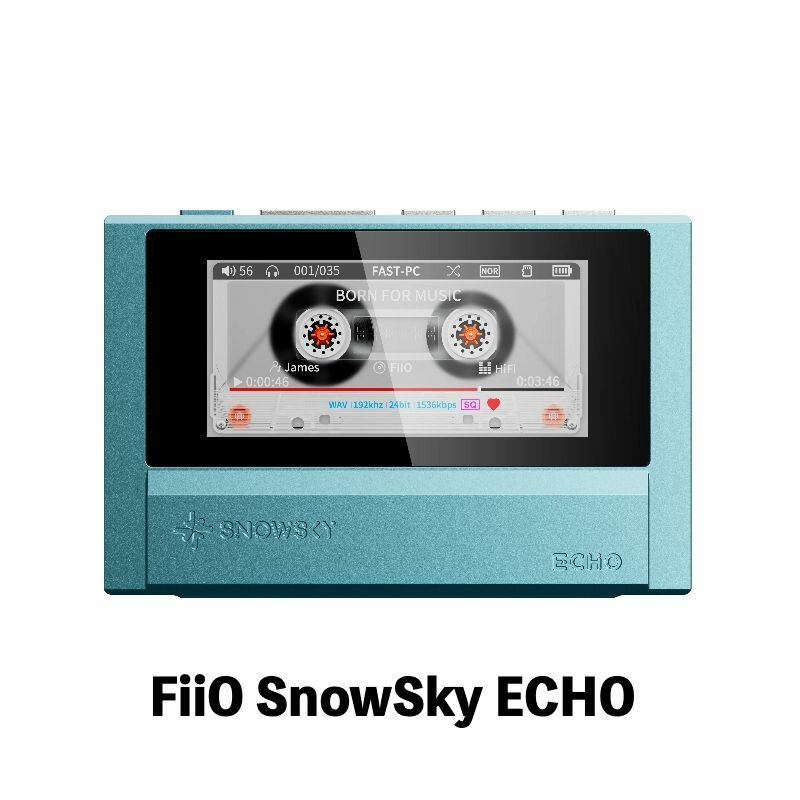 FiiO SnowSky ECHO MP3-плеер без потерь 8 ГБ CS43198 Декодер с двумя выходами Поддержка Bluetooth аудиоплеер DSD WAV Hi-Res