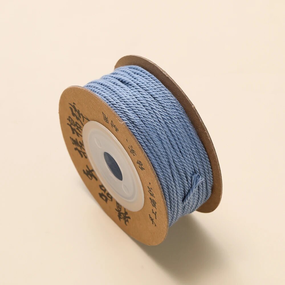 Хлопковый шнур для макраме, цвет Sky blue, 28м