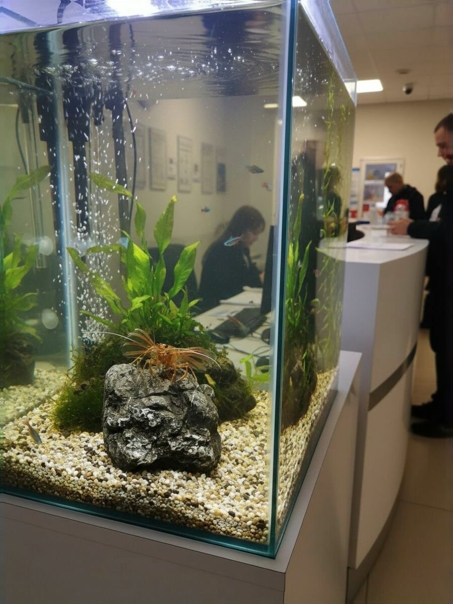 Камень Серая гора для аквариума и террариума, натуральная природная декорация/Креветкин дом