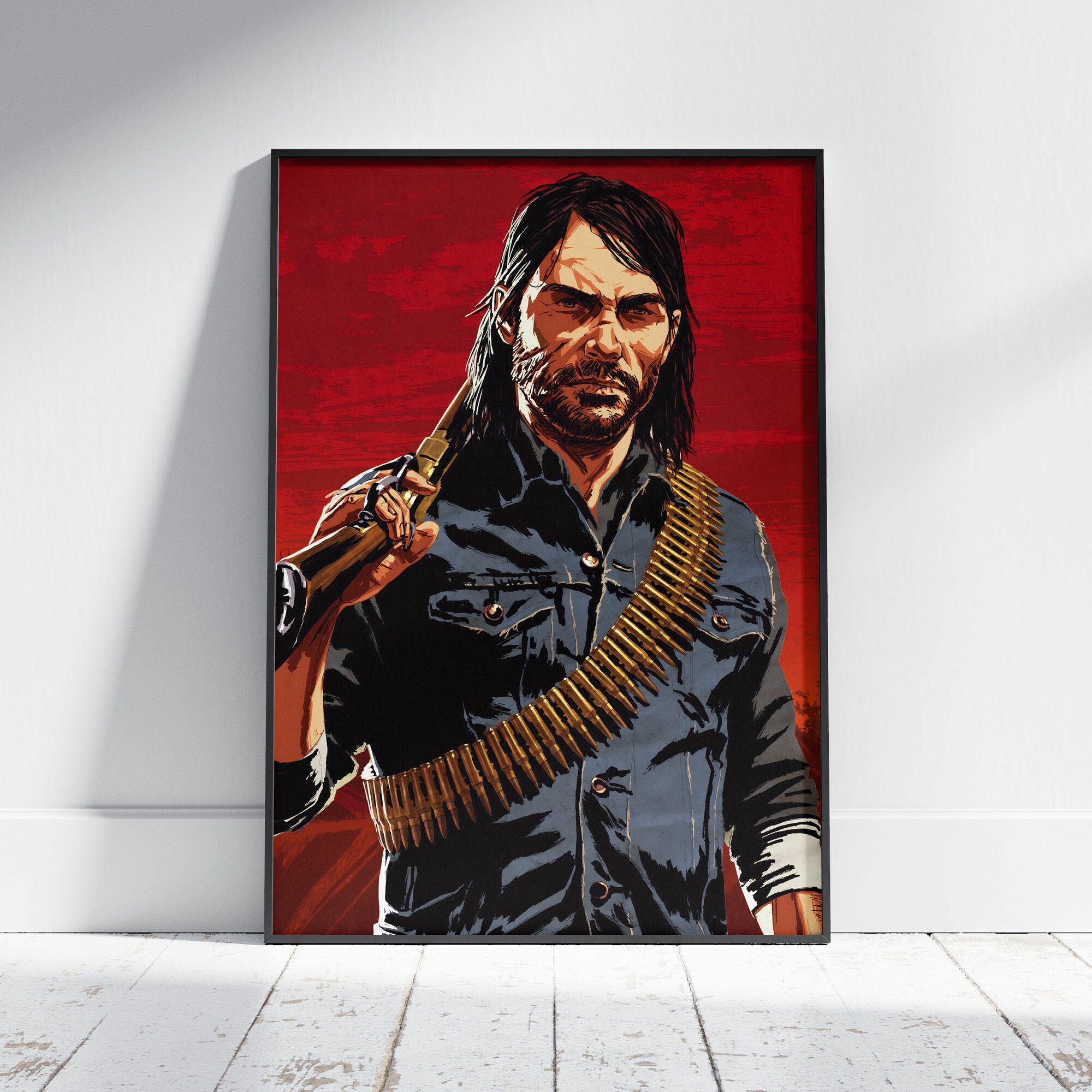 Плакат на стену для интерьера Red Dead Redemption 2 (Джон Марстон 2) - Постер по игре формата А3 (30x42 см)