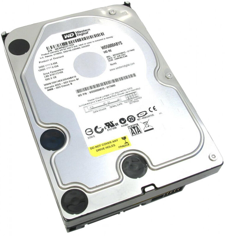 Жесткий диск Western Digital WD5000ABYS 500Gb SATAII 3,5" HDD