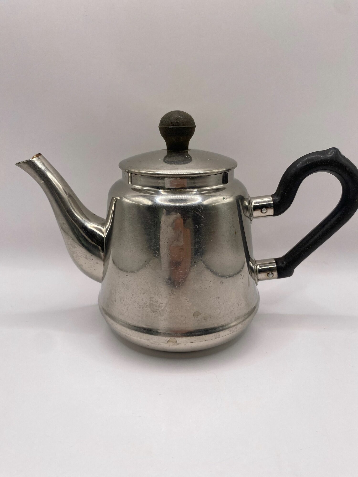 Чайник Заварочный, Самоварный. Никелированная латунь. Клеймо "Глухарь Л68" Кольчугино. СССР. Объем: 500 мл.