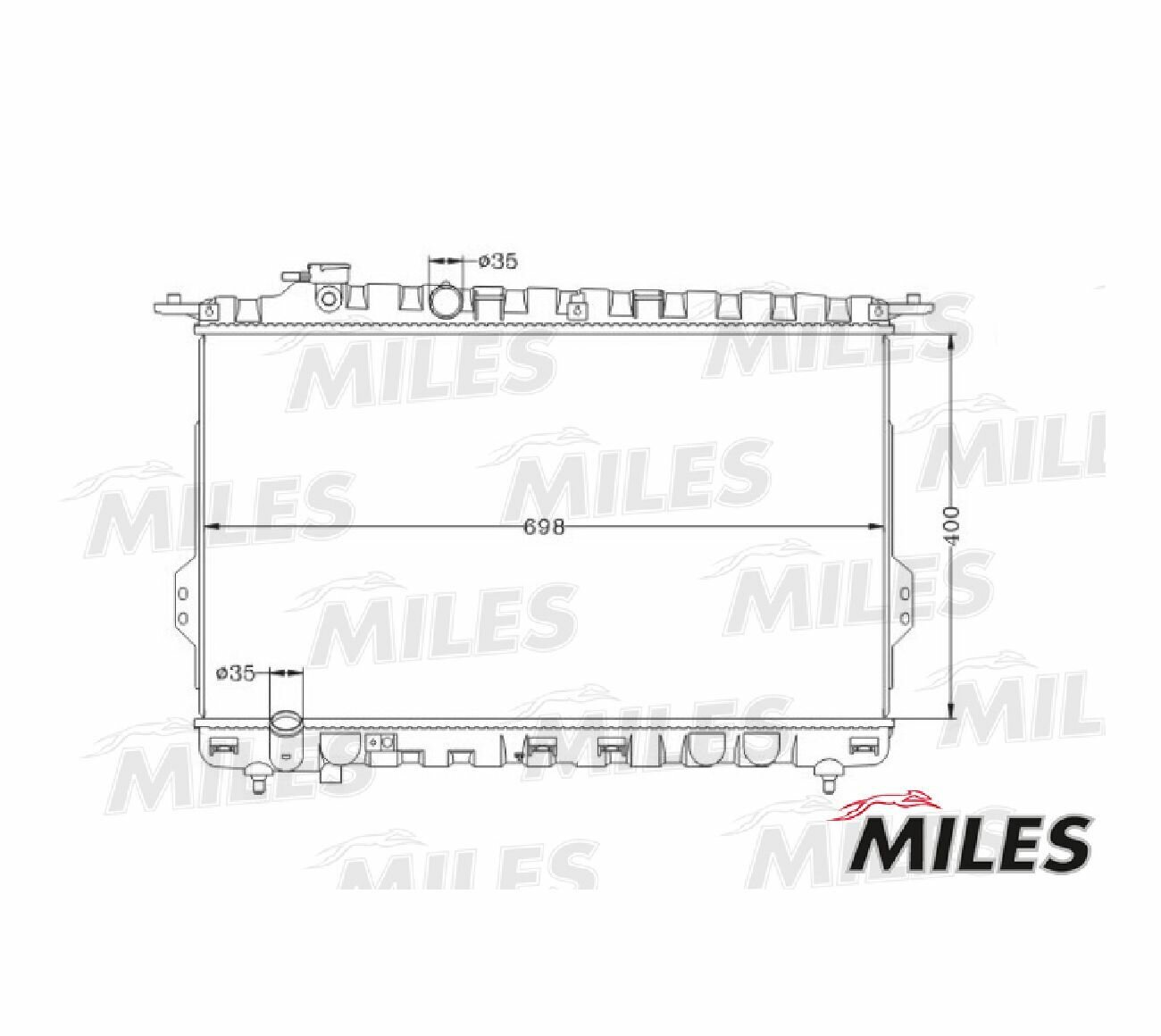 Радиатор HYUNDAI SONATA EF/MAGENTIS/OPTIMA, MILES ACRB073