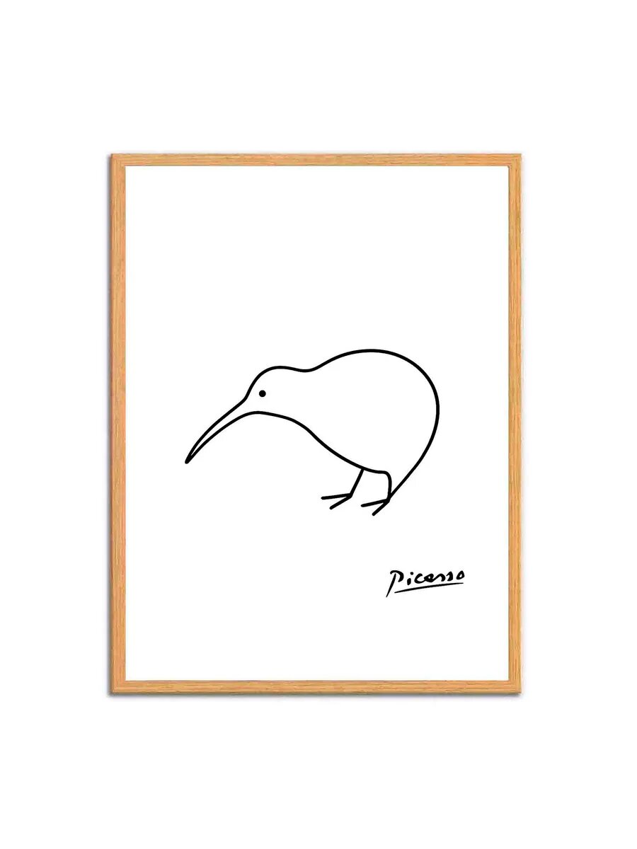 Птица-киви , Пабло Пикассо, Плакат 30x42см