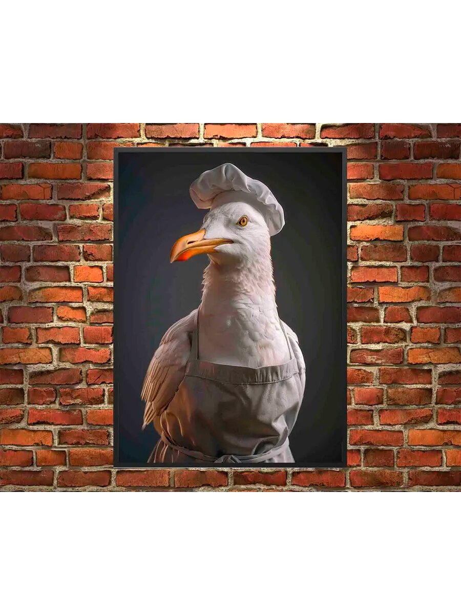 Приготовление птицы-чайки 2, Плакат 30x42см