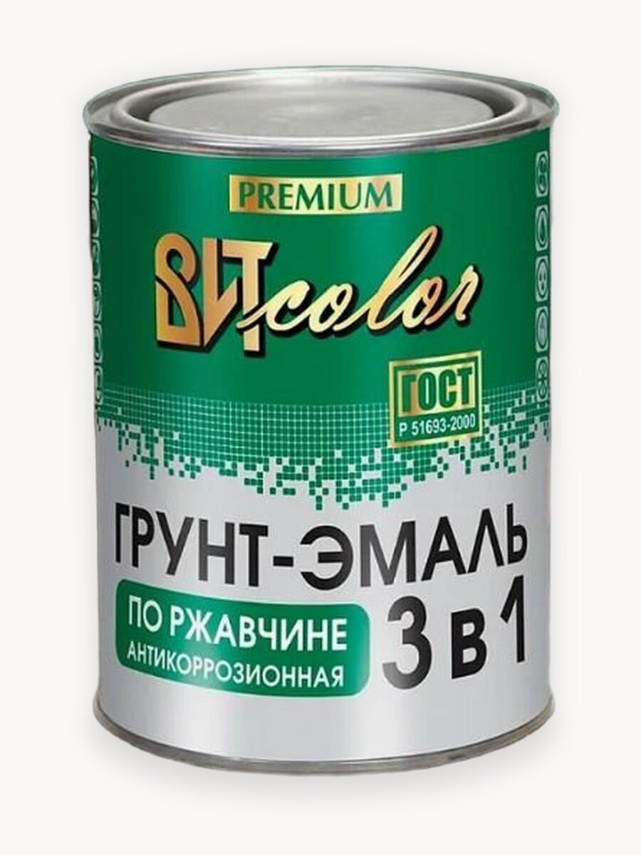 Грунт-эмаль по ржавчине 3 в 1 шоколад 1,8кг ВИТcolor