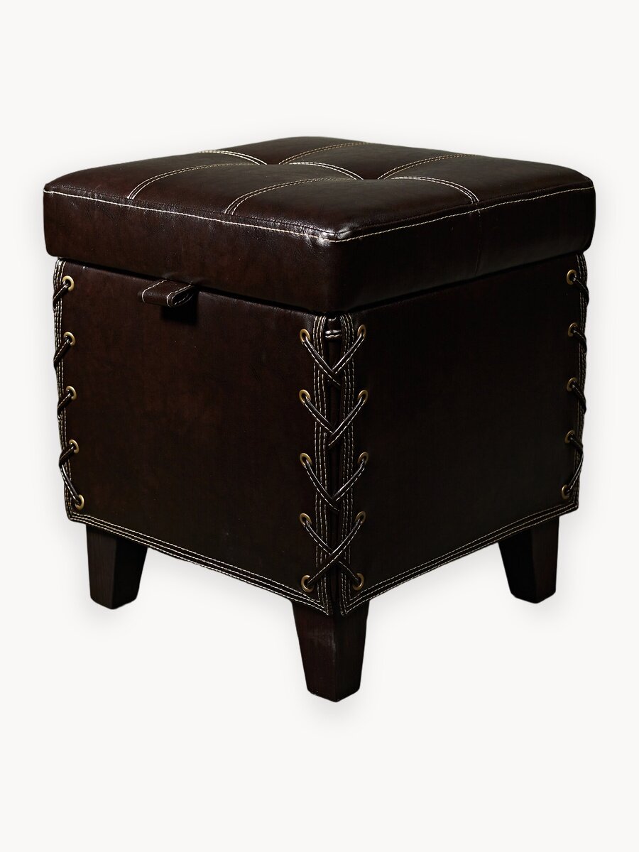 Пуфик в прихожую, банкетка в спальню, коридор, для туалетного столика, с ящиком для хранения и сиденьем, на ножках, Комбо 38х38х45 см