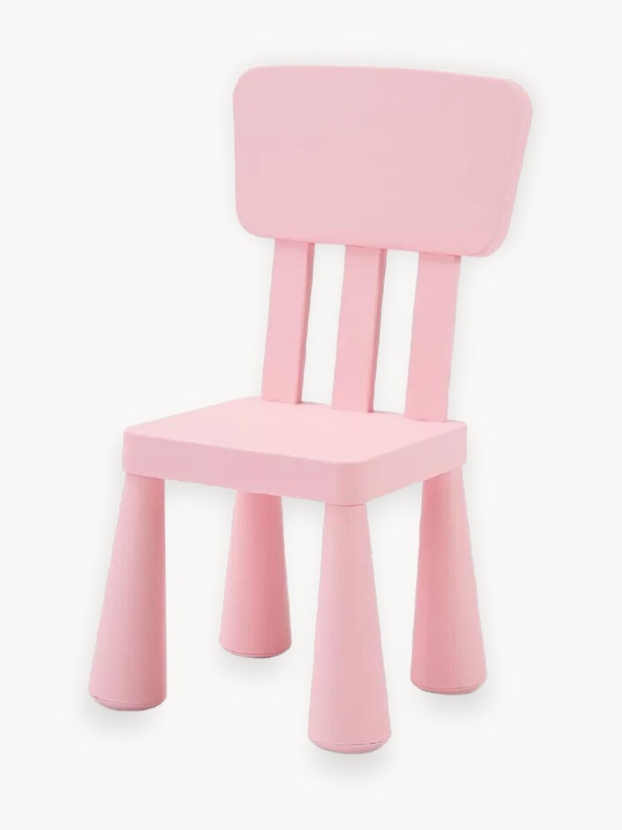 Стул BABYROX MINI, скандинавский дизайн, пластиковый, светло-розовый