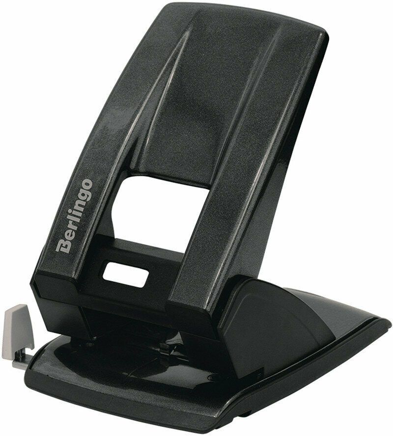 Дырокол Berlingo "Power TX" 60л, металлический, с фиксатором и линейкой, черный, 311001