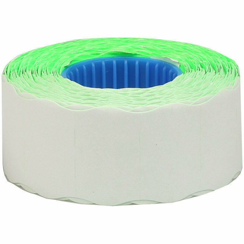 Этикет-лента OfficeSpace, 26*16мм, волна, зеленая, 800 этикеток, 243283