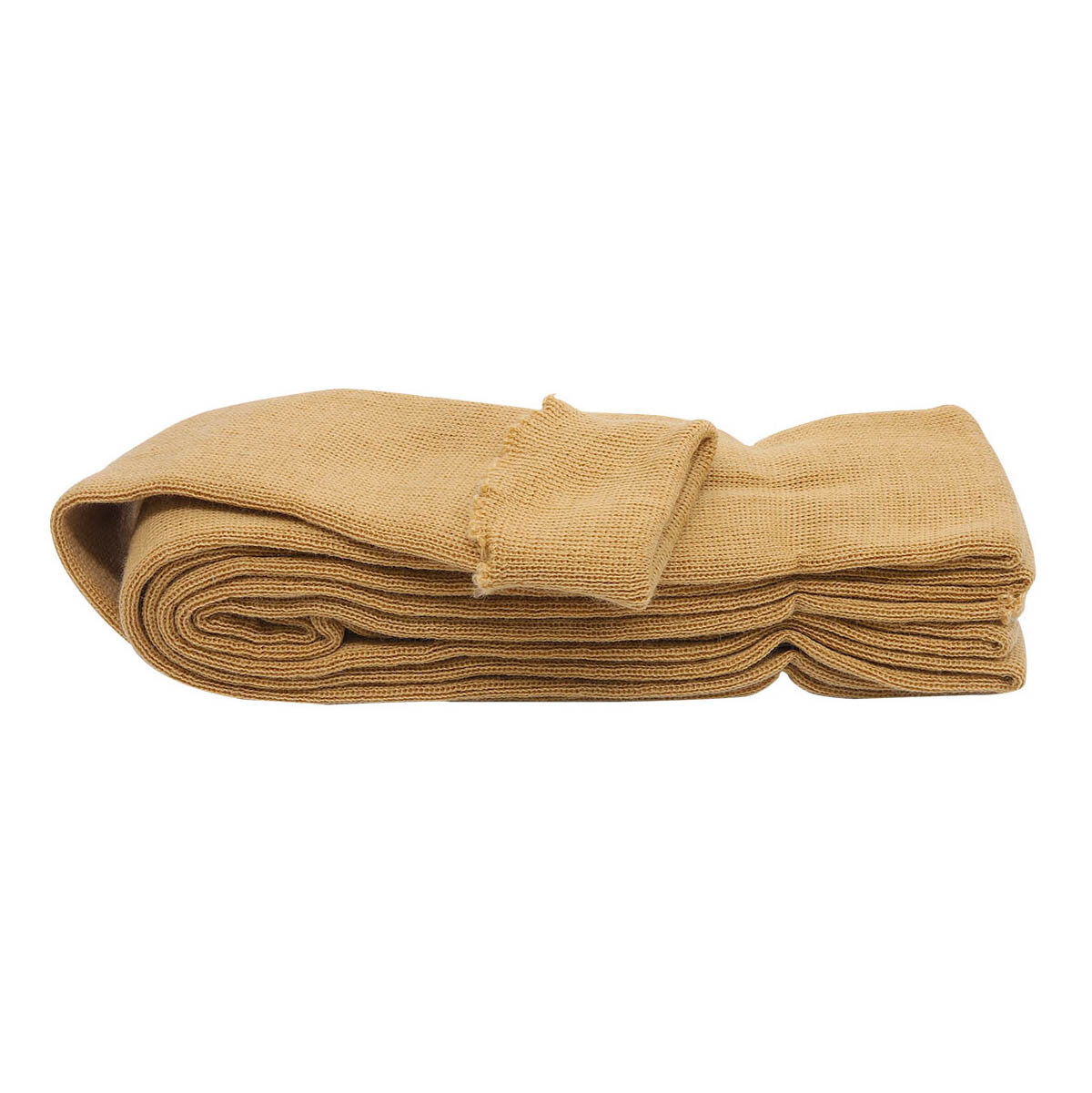 Манжет (рукав) тонкий (30% шерсть, 70% акрил), 14 кл, 1*1, 7см*3м (070 соломенный)