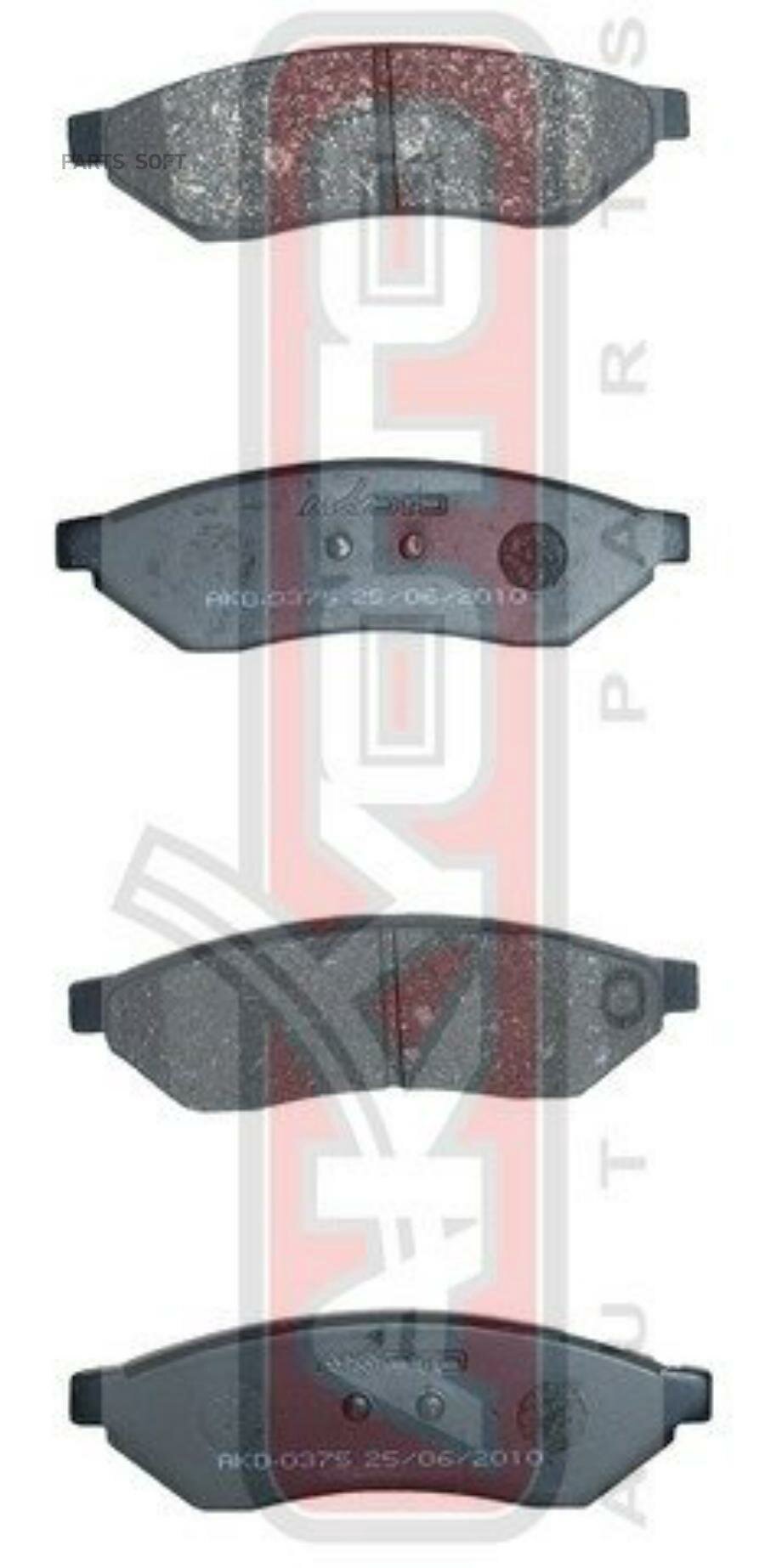 AKD0375 AKYOTO Колодки тормозные дисковые задние