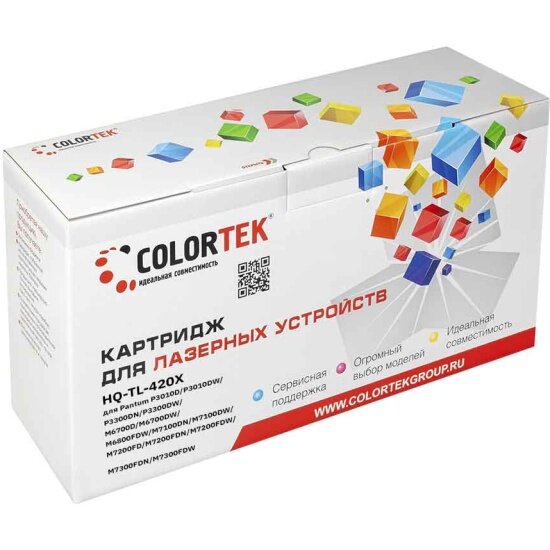 Картридж лазерный Colortek HQ-TL-420X для Pantum P3010D/P3010DW/P3300DN/P3300DW/M6700D/M6700DW/M6800FDW/M7100DN/M7100DW/M7200FD/M7200FDN/M7200FDW/M7300FDN/M7300FDW (6000k)