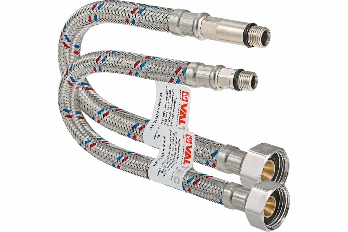 VALTEC Комплект г/п для смесителя М10х18+М10х35 - G1/2 120см VTf.005. IS.0410120