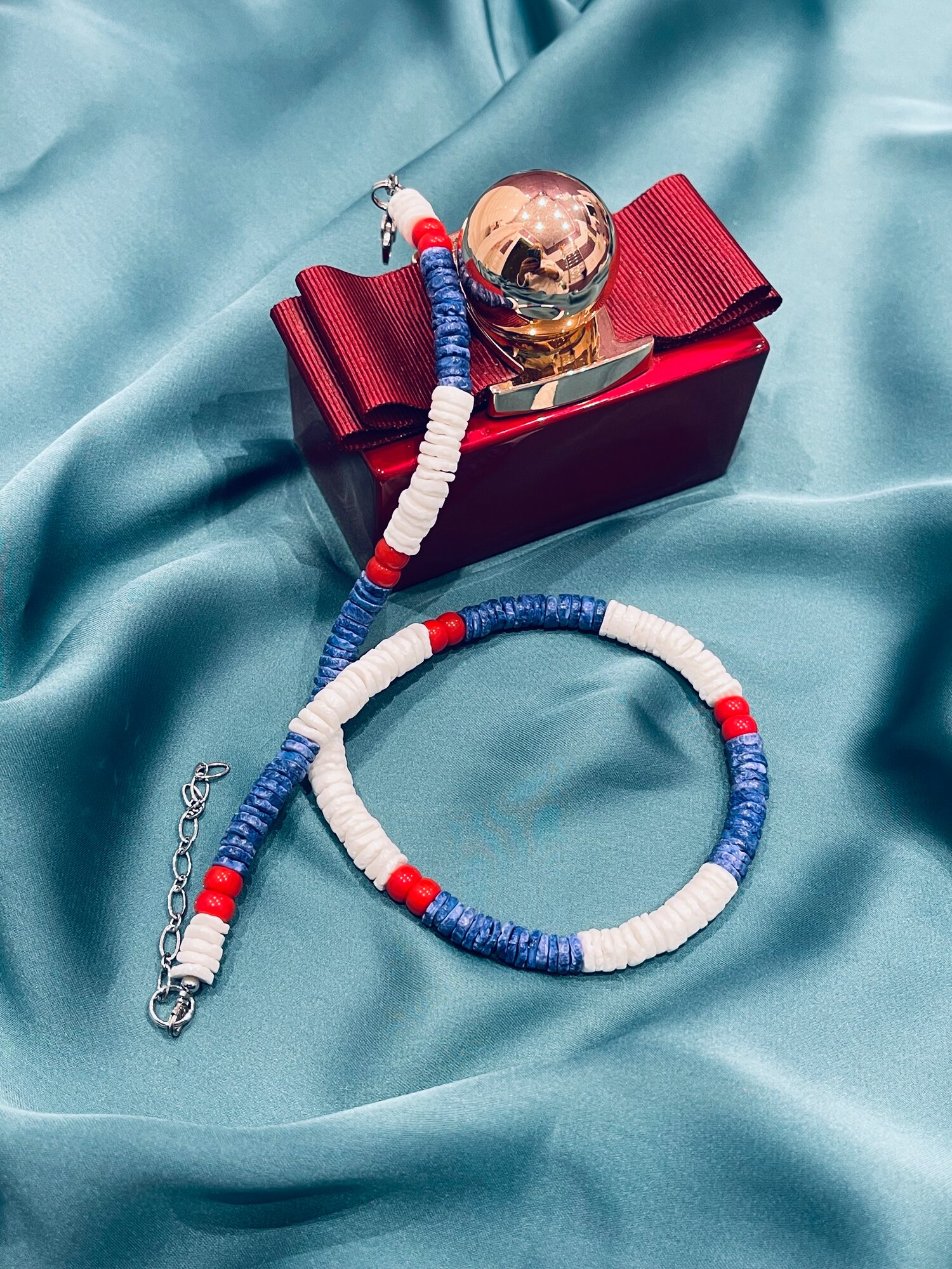 Колье Jewellery by Marina Orlova, ракушка, длина 41 см, белый — фото 1