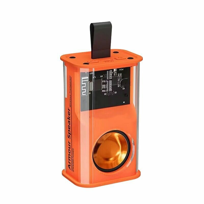 Прозрачный механический дрон Bluetooth-колонка K08 портативная с RGB-подсветкой и TWS-связью для мужчин подарок