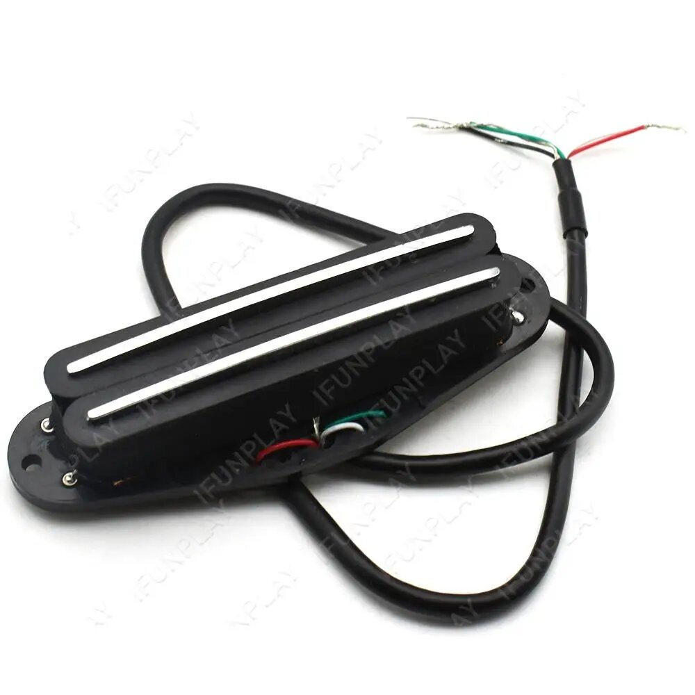 Гитарный звукосниматель IFUNPLAY хамбакер 4 провода Черный, Black with chrome