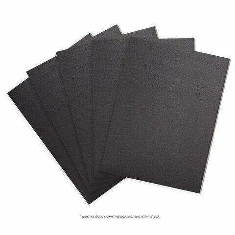 Пенокартон матовый, 50х70 см, толщина 5 мм, черный, комплект 5 листов, BRAUBERG, 112472
