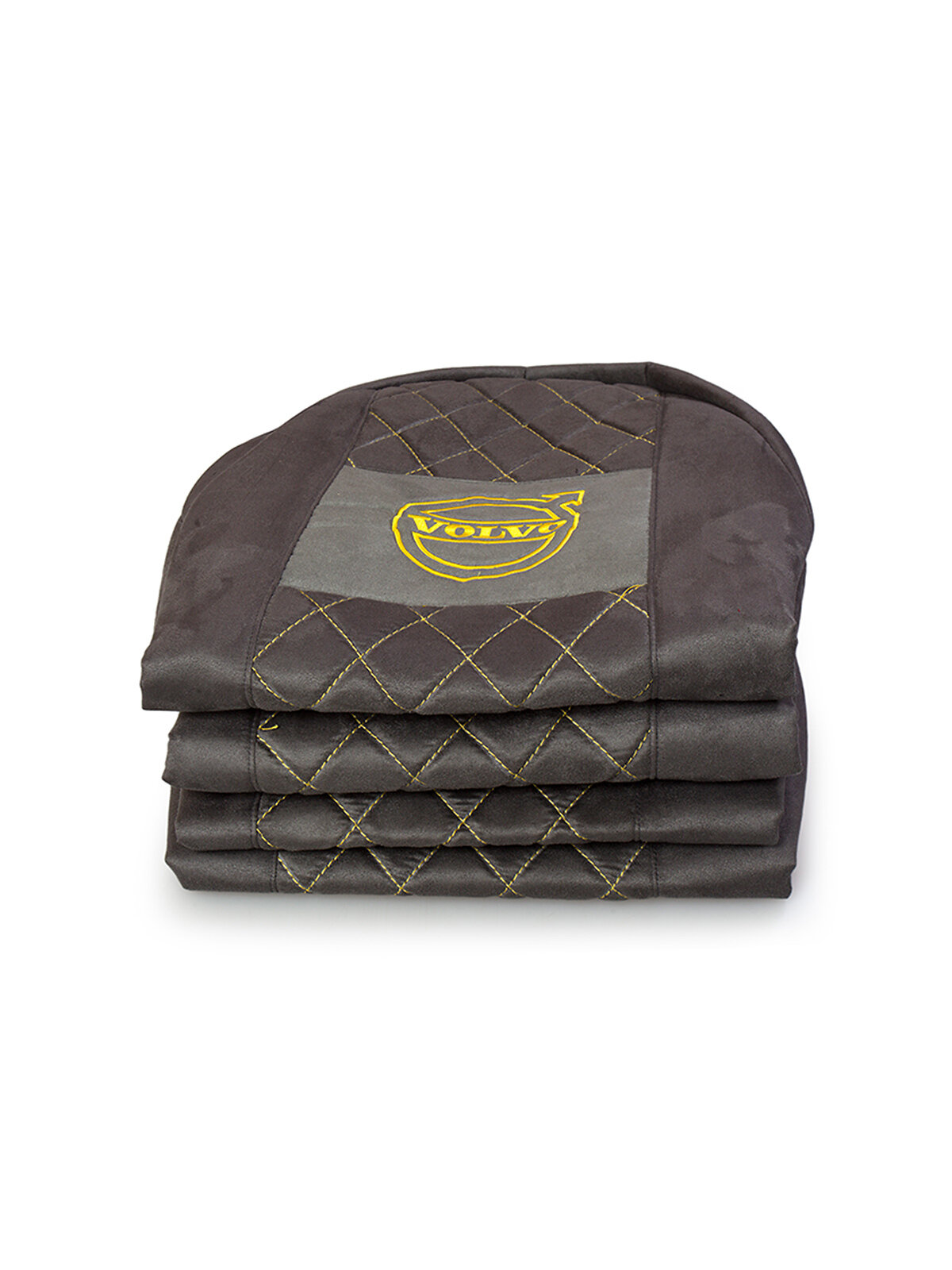 Чехлы на сиденья стеганый (Alicante) для VOLVO FH - 12, FM-12 2003> ( 2 ремня) 2 выс. сид.(18694)