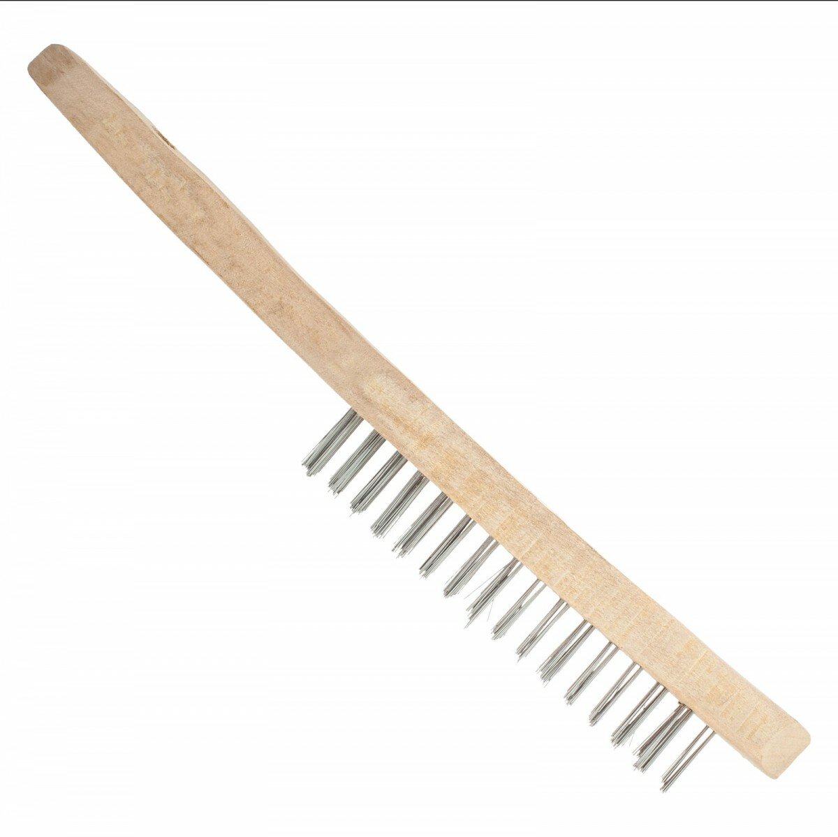 Щетка металлическая, деревянная рукоятка, 3 ряда, 270 мм.