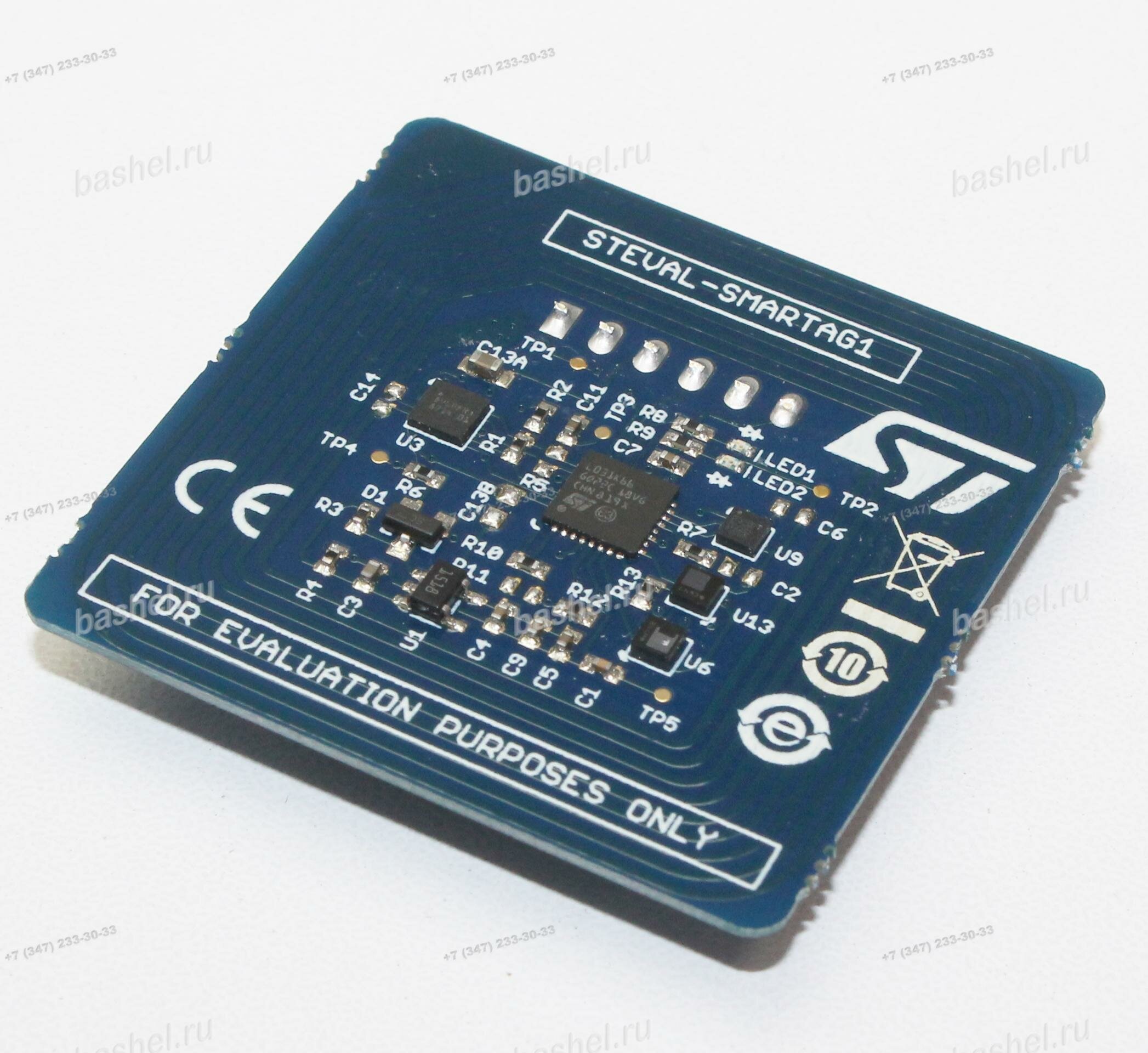 STEVAL-SMARTAG1, NFC-плата, STMicroelectronics, на базе ST25DV64K (динамическая NFC метка) со множеством датчиков