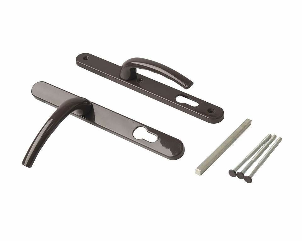 Гарнитур нажимной с подпружиниванием Star 28/92 (3 винта) Коричневый RAL8019