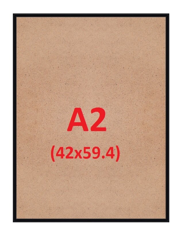 Рамка алюминий А2(42*59,4) черный