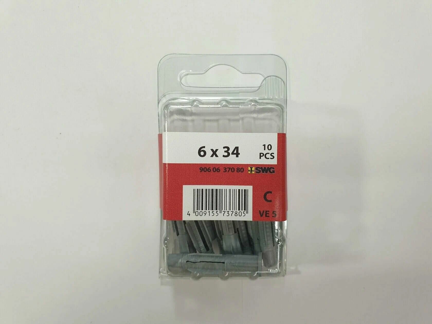 Дюбель распорный универсальный 6x34 (10 pcs) (в1 уп-5 пачек) SWG, Германия