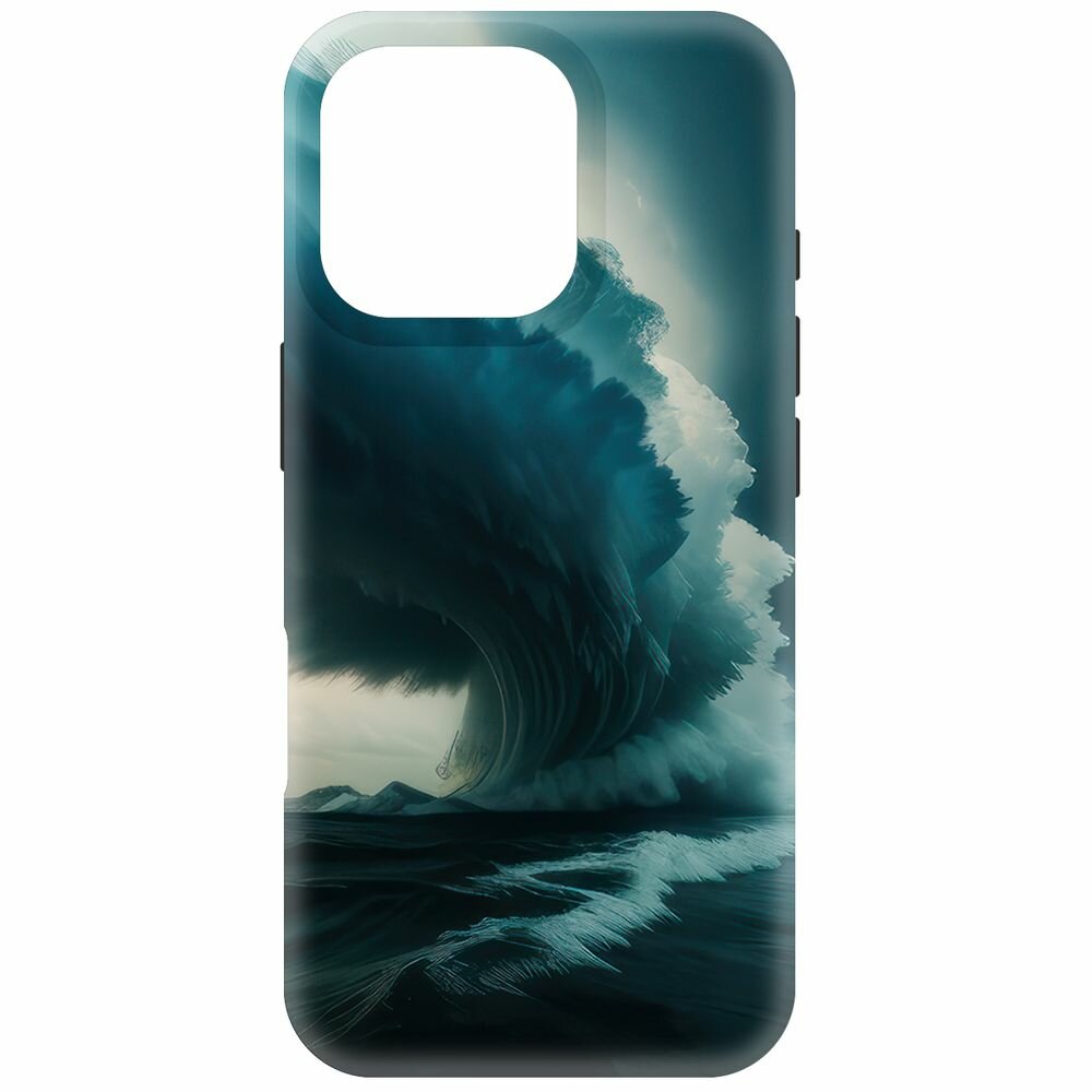 Чехол-накладка Krutoff Soft Case Торнадо для iPhone 16 Pro черный