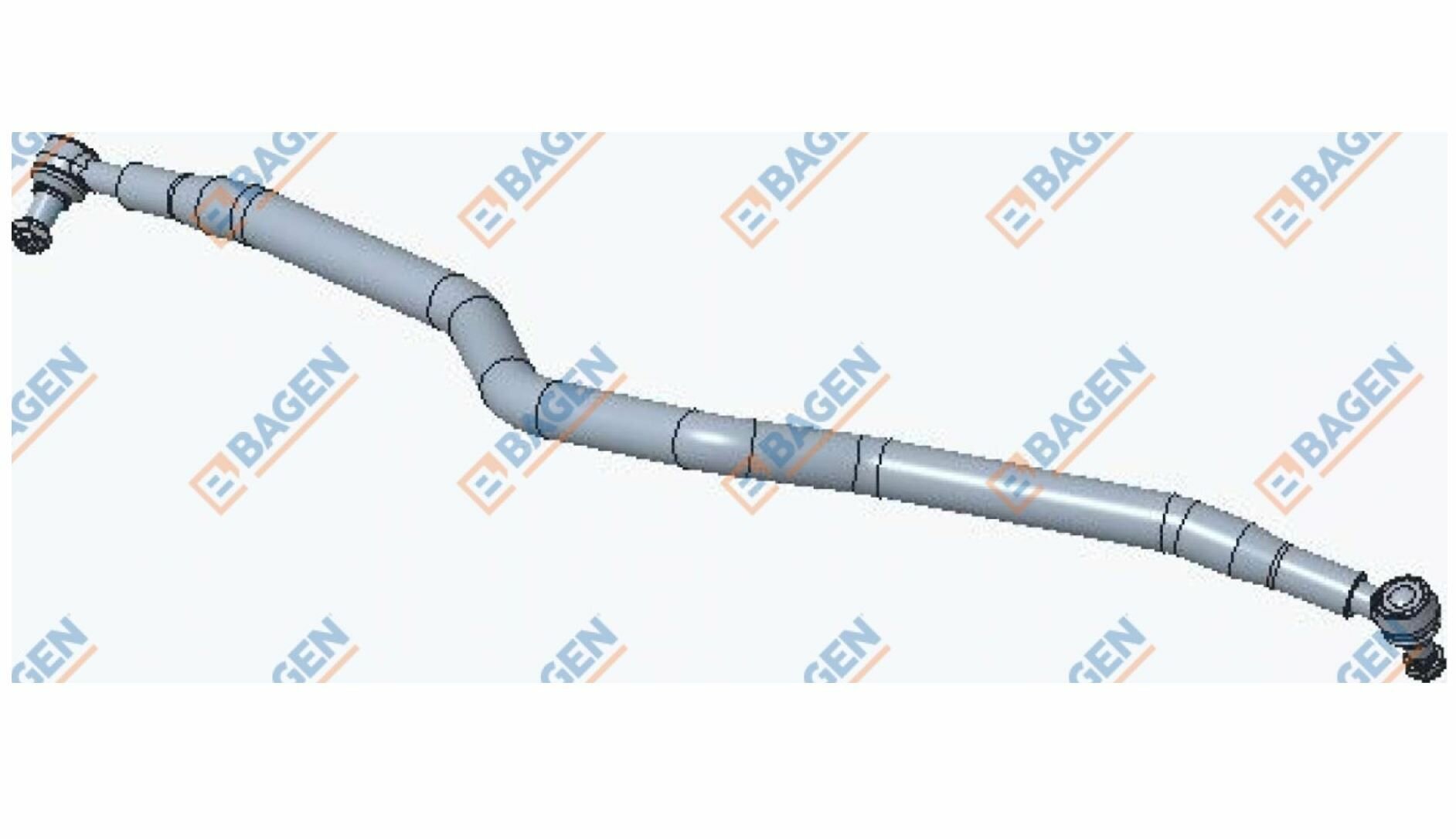 Тяга рулевая продольная Scania 6-series (2-ой передний мост) T361677 BAGEN