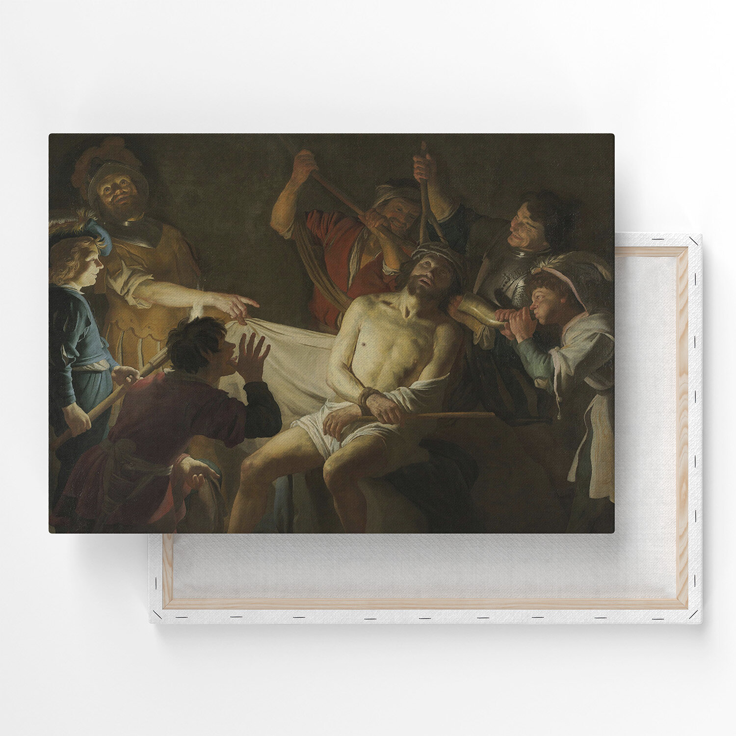 Картина на холсте, репродукция / Геррит ван Хонтхорст - De doornenkroning van Jezus / Размер 30 x 40 см