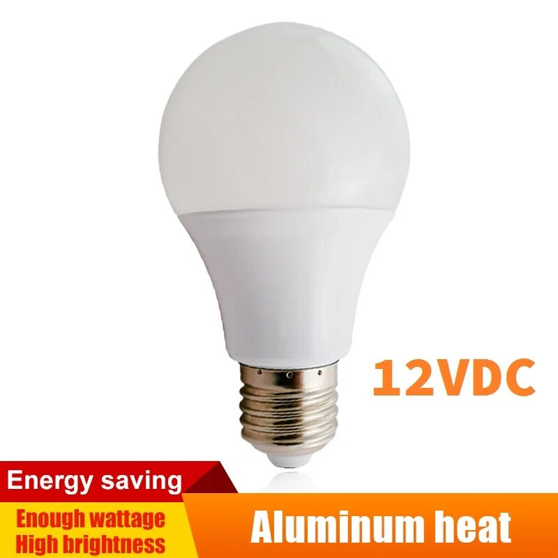 Светодиодные лампы Dreamminglighting E27 12В алюминиевые холодного белого света 3-36Вт 12V DC Cool White, E27 3W