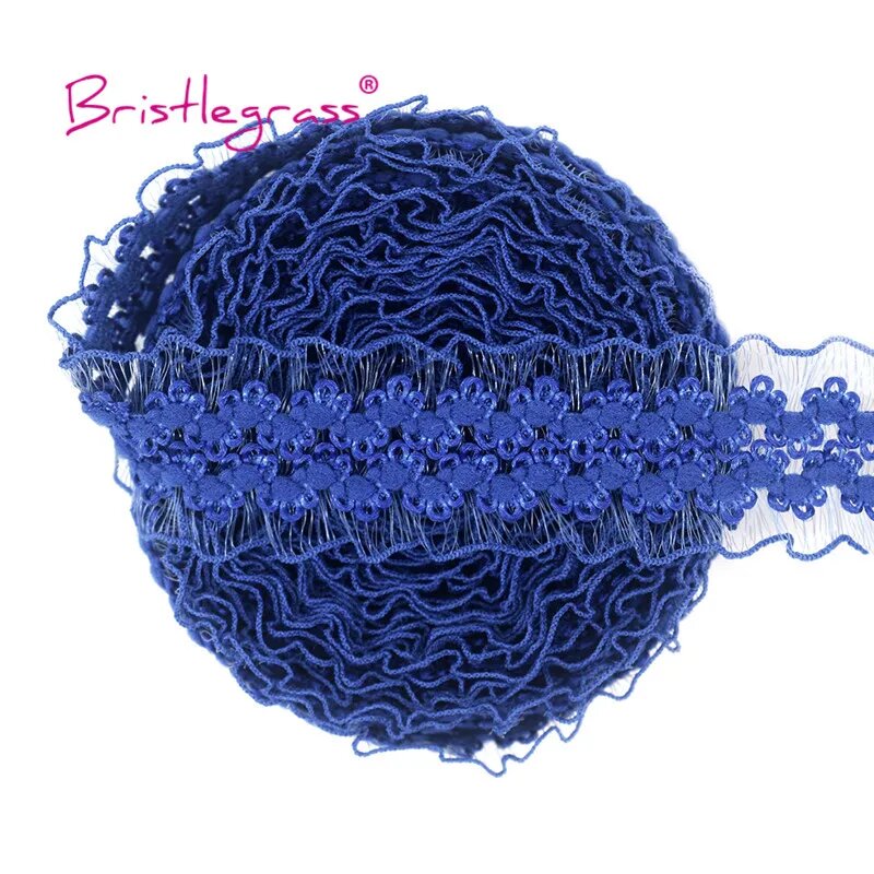 Кружевная лента BRISTLEGRASS для бюстгальтера Темно-синий, Electric Blue, 5 Yards