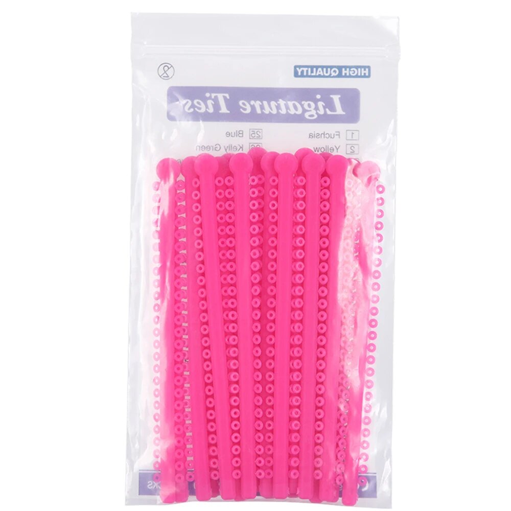 Azdent Лигатуры ортодонтические эластичные силиконовые Pink