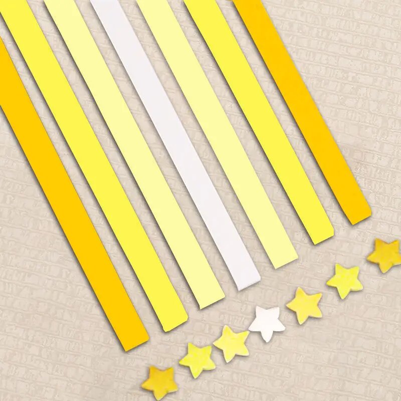 Бумага для оригами звезды 540 листов 27 цветов Yellow series540shee