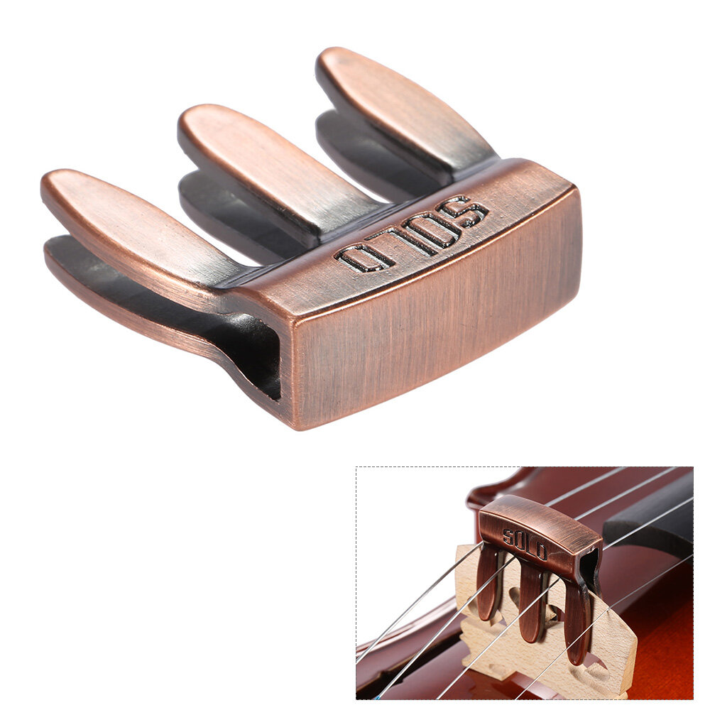 Скрипка Альт Практика Металлический Сурдинка Смычковый Глушитель 3 Штырька