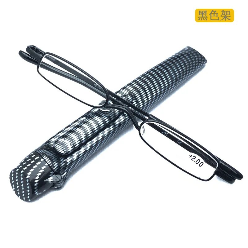 Элегантные очки для чтения с металлической оправой, Ультратонкие мужские и женские очки для чтения, портативные мини очки для чтения при пресбиопии с футляром