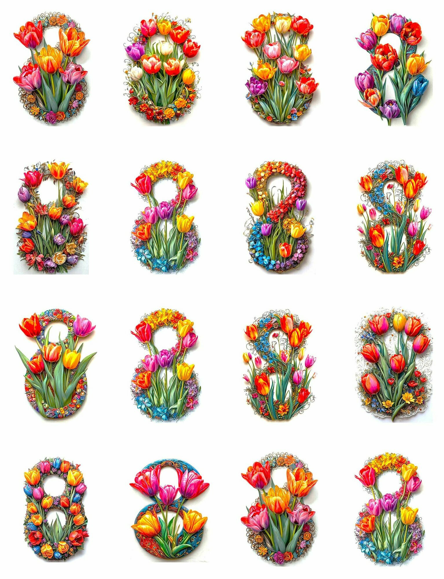 Водорастворимая картинка для мыла А4 Цветы к 8 марта