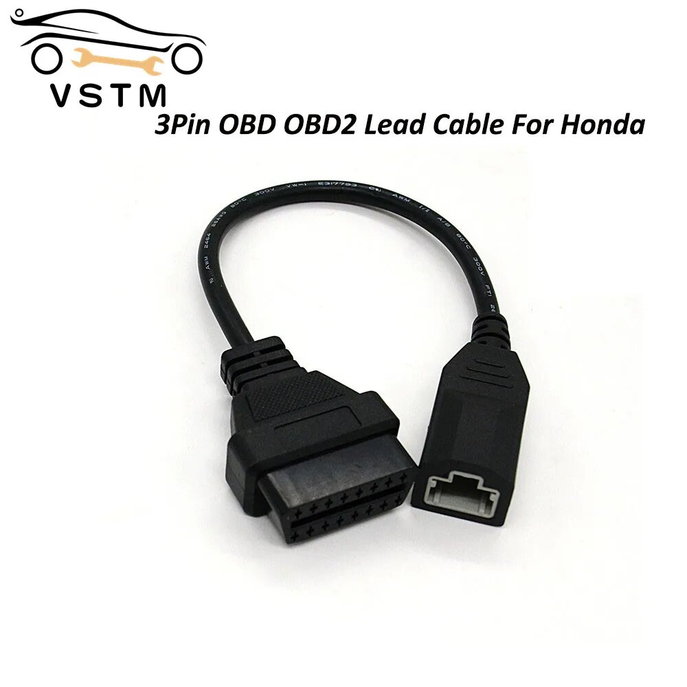 OBD 2 кабель для Hon-da 3 Pin OBD1 адаптер OBD2 OBDII Для Hon-da 3 Pin к 16 Pin разъем совместимый штекер диагностический инструмент